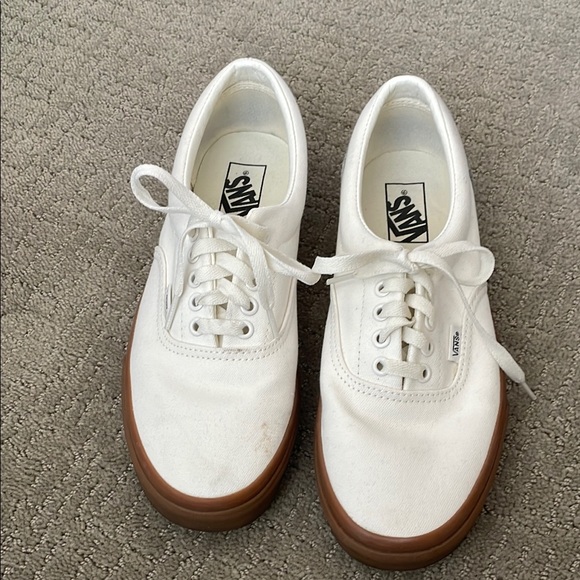 Vans | Shoes | Vans Off White Sneakers With Gum Sole | Poshmark